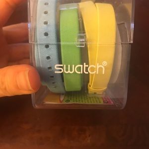 Swatch | Accessories | Blue Leather Swatch Watch With 3 New Watch ...